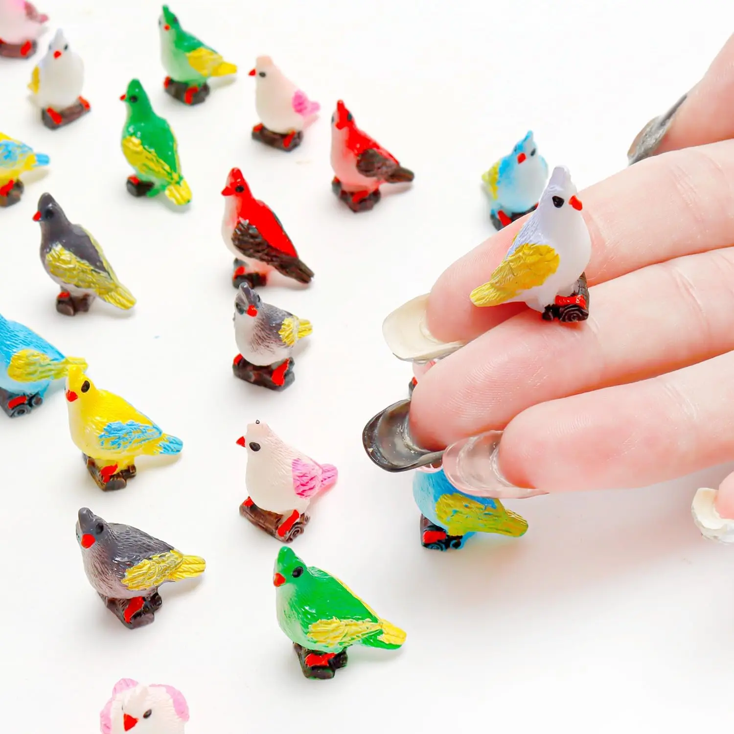 5-10pcs-Mixed-Mini-Resin-Parrot-Miniatures-Bird-Figurines-for-Fairy ...