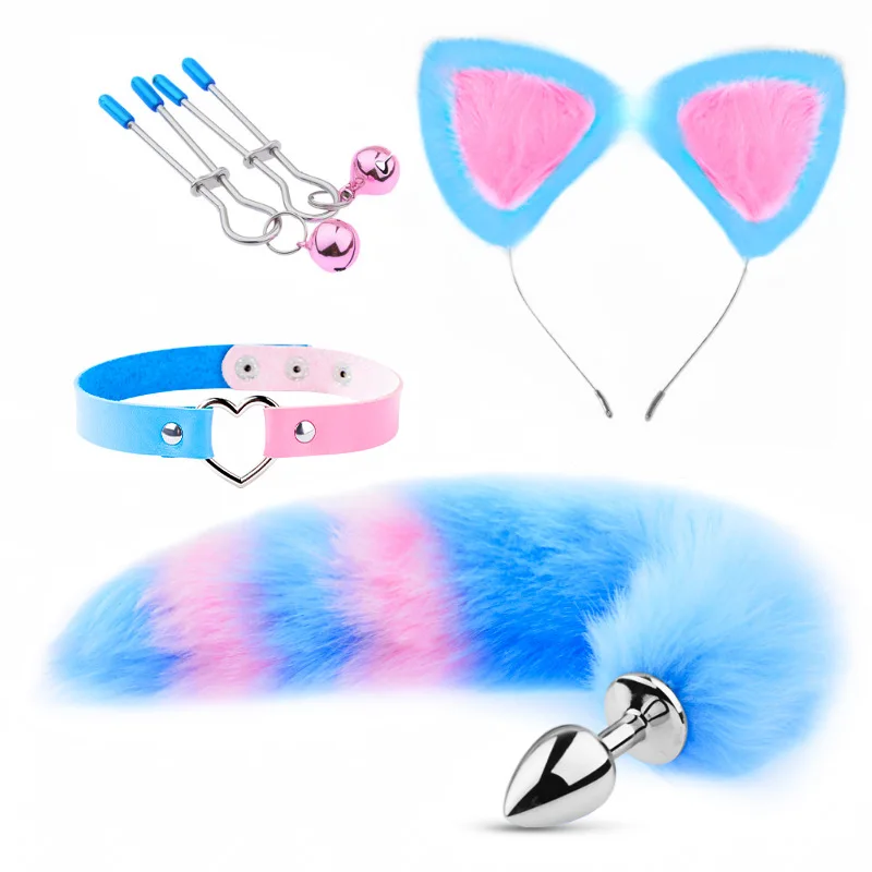 Anal-Plug-Fox-Tail-SM-Metal-Prop-Butt-Plug-Sexy-Breast-Clip-Cat-Ear ...