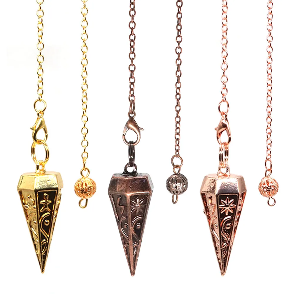 Metal-Pendulums-for-Divination-Dowsing-Copper-Plating-Pendule-Reiki ...