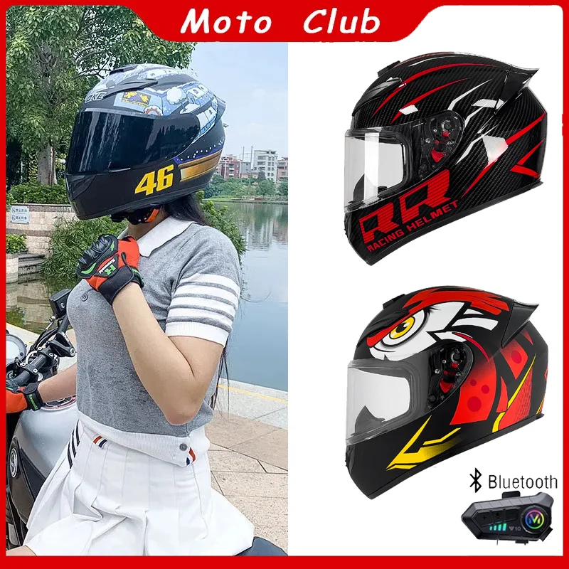 Motorcycle-Helmet-with-Bluetooth-Flip-Up-Open-Face-Motocross-Racing ...
