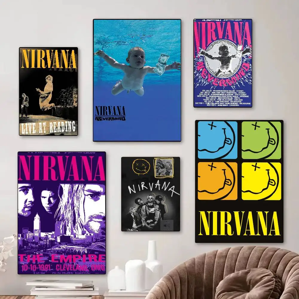 Rock Band N-Nirvana Anime Posters Sticky Whitepaper Sticker DIY Room ...