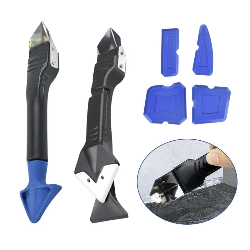 5-in-1-Silicone-Scraper-Metal-Caulking-Finisher-Smooth-Grout-Kit ...