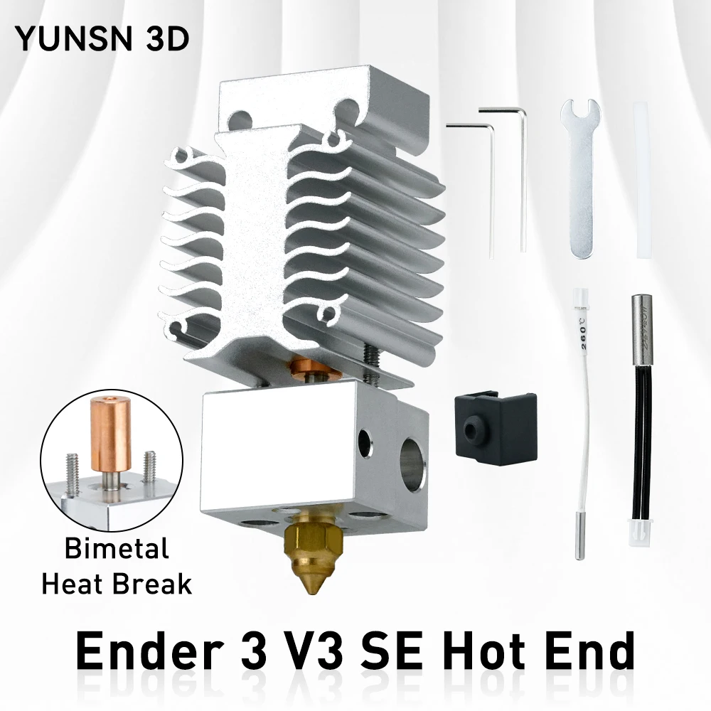 Upgrade-Creality-Ender-3-V3-SE-Heater-Block-Kit-Bimetal-Throat-High-Temperature-Printhead-Heat ...