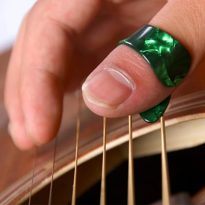 4PCS Right Hand Thumb Finger Guitar Picks Right Set of Fingernails ...