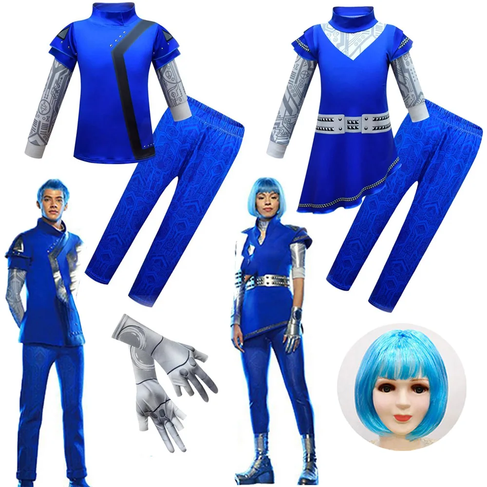 Kids-Zombie-3-Alien-Cosplay-Costume-with-Gloves-Wig-Boys-Girls-Party ...