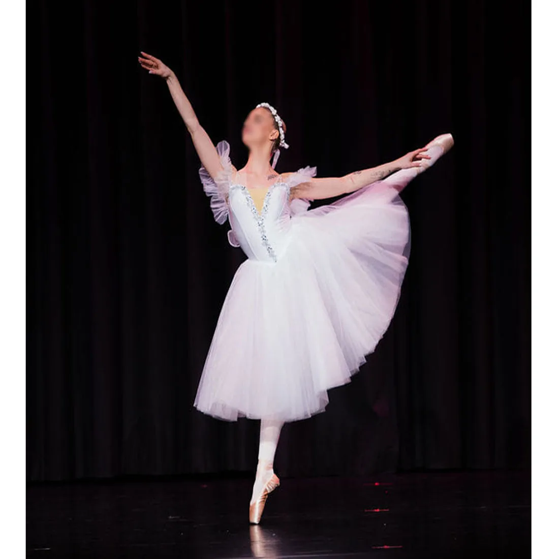 Professional-Female-Adult-Or-Kid-White-Ballet-Costume-With-Wings-Dance ...