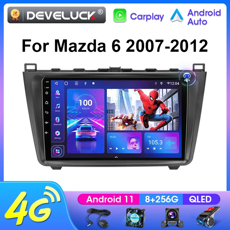 For Mazda 6 Rui Wing 2007 2012 2 Din Android 11 Car Radio Multimedia ...