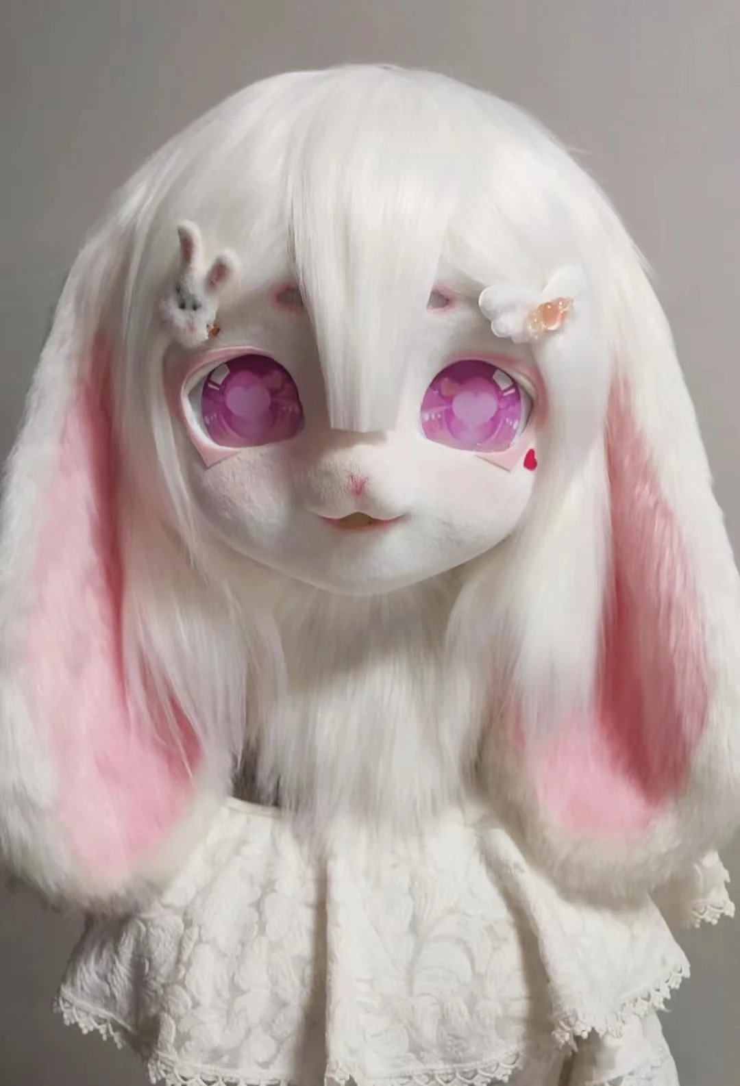 Only-one-left-New-Rabbit-Fur-ear-With-Furry-Paw-Gloves-Customized-Furry ...