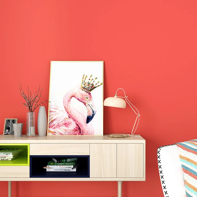 Plain Coral Colored Wallpaper