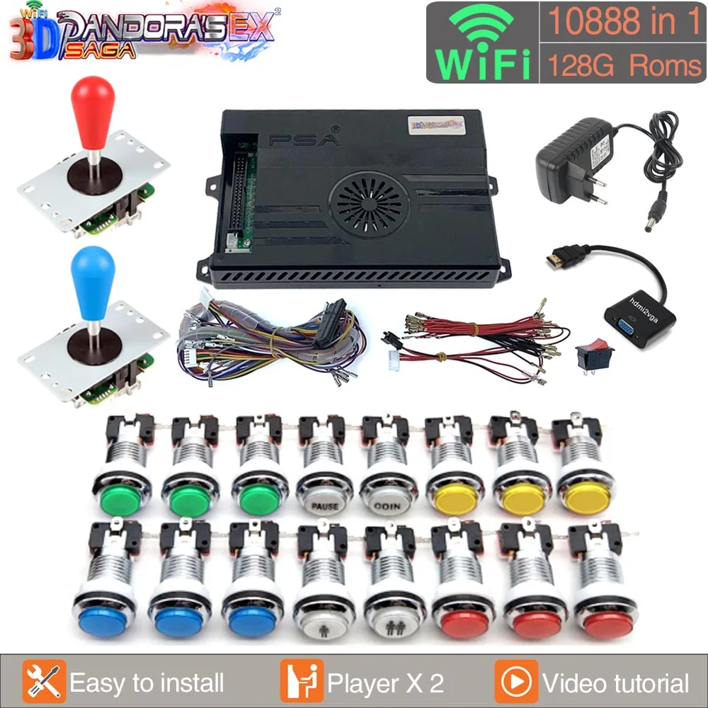 Pandora-Saga-EX2-3D-Arcade-Box-kit-de-bricolage-128-en-1-console-de-jeu ...