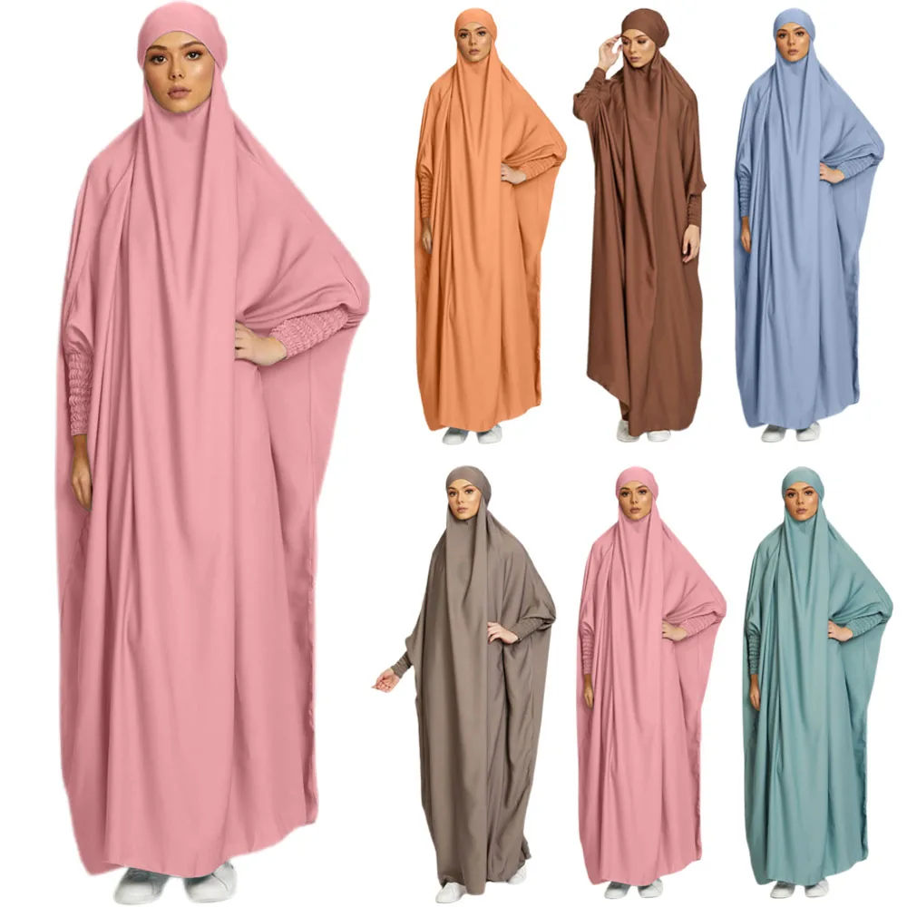 Abaya-con-capucha-para-mujer-musulmana-ropa-de-oraci-n-Hijab-vestido ...