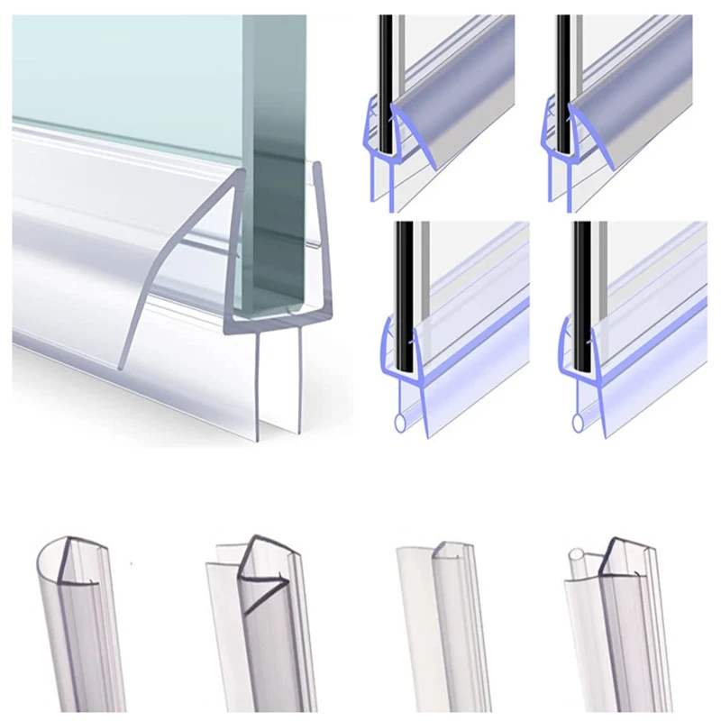 4pcs (50cm) PVC Shower Screen Seal Strip 6/8/10/12mm Glass Door Bath ...