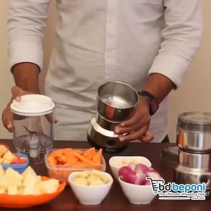 Masala Grinder Machine Stainless Steel Mini Electric 2 in 1 Electric ...