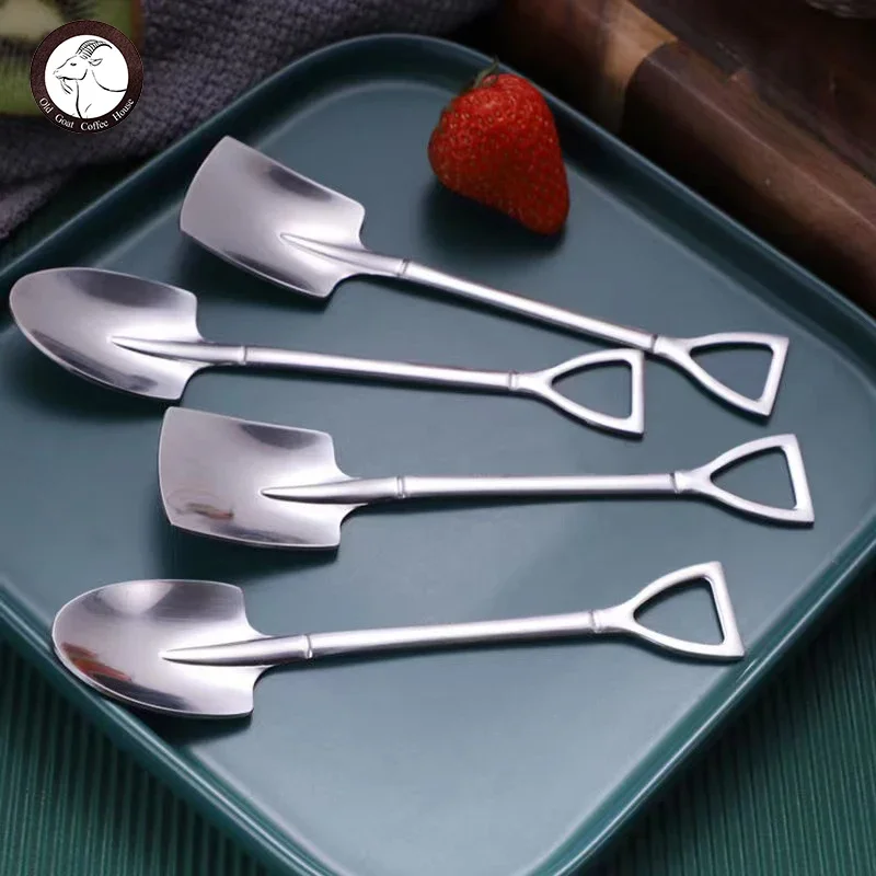 Creative-Stainless-Steel-Shovel-Spoons-Spade-Coffee-Spoon-Retro-Stainless-Steel-Dessert ...
