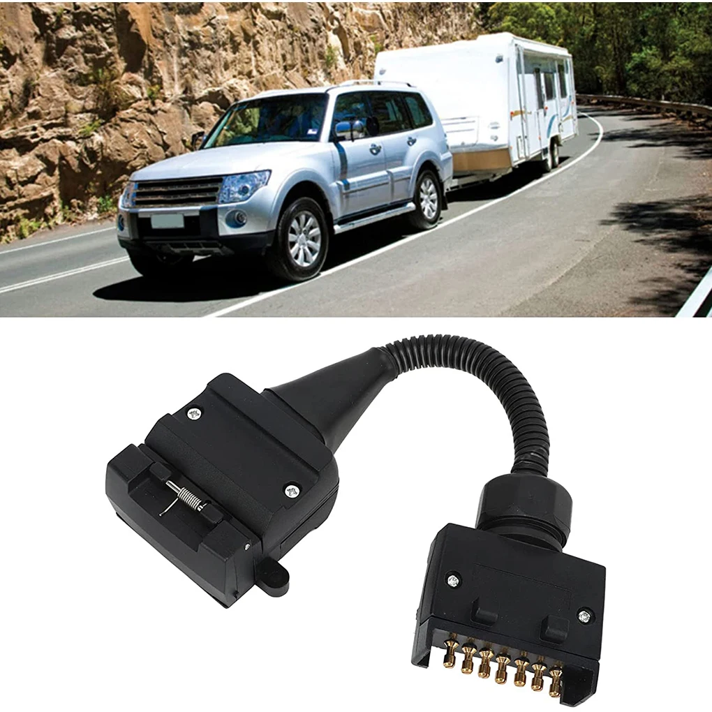 7-Pin-Flat-Plug-To-12-Pin-Socket-Professional-Male-Female-Adaptor ...