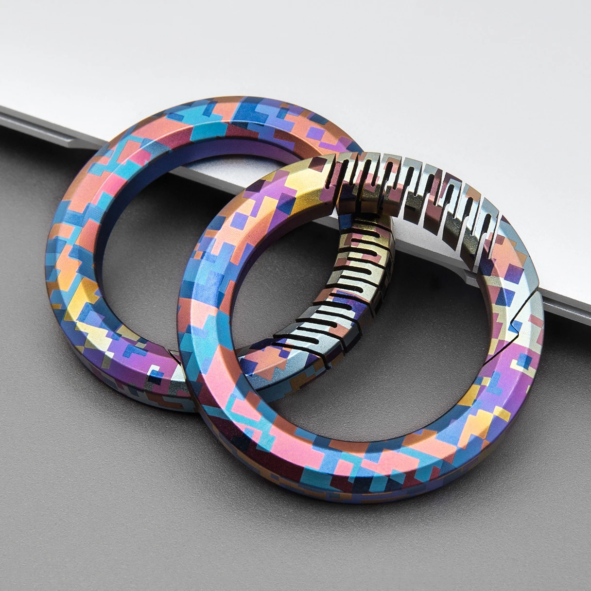 Colorful-Titanium-Key-Chain-Men-Cowhide-Luxury-Car-Keychain-Durable ...