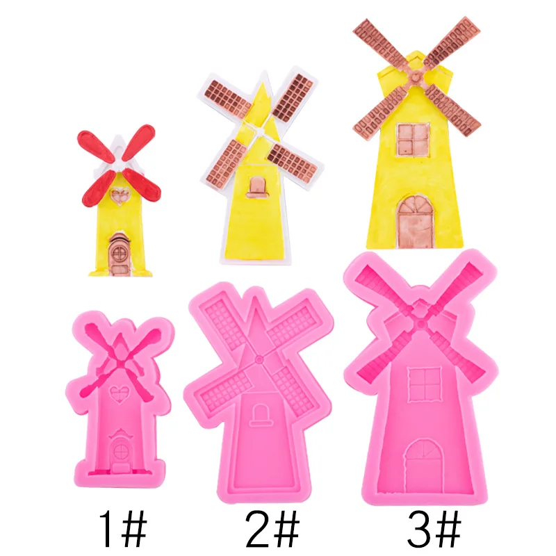Cartoon-Pastoral-Windmill-Water-Truck-Silicone-Mold-Fondant-Children ...