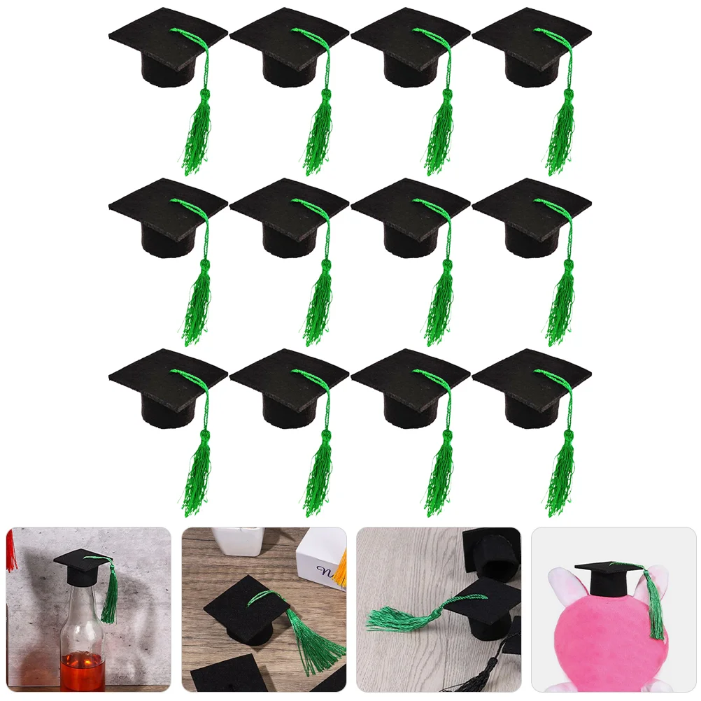 12-Pcs-Mini-Doctor-Hat-Graduation-Mini-Graduation-Caps-Bottle-Topper ...