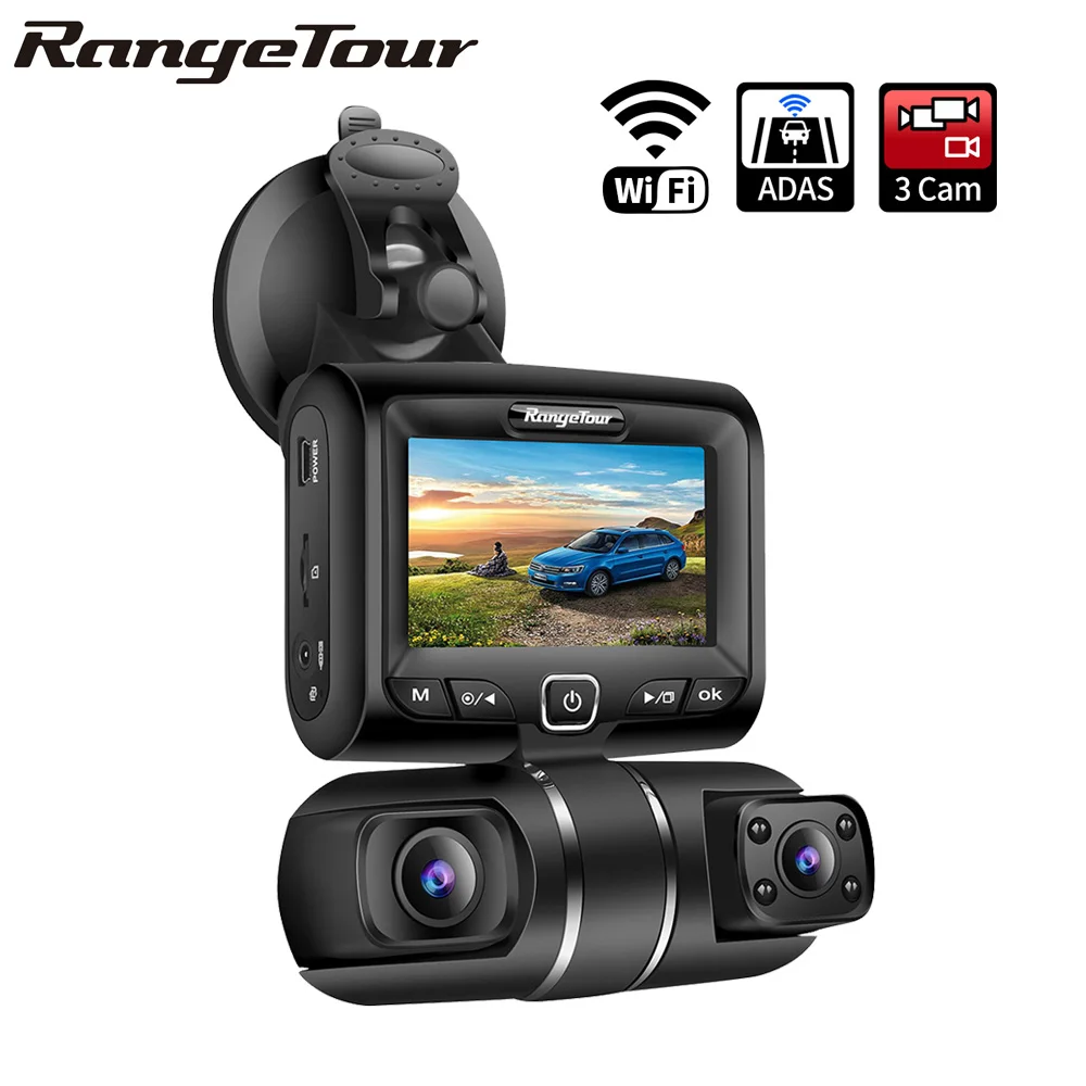 3 Lens 1080p Car Dvr Wifi Gps Sony Sensor 170 Degree Night Vision With ...