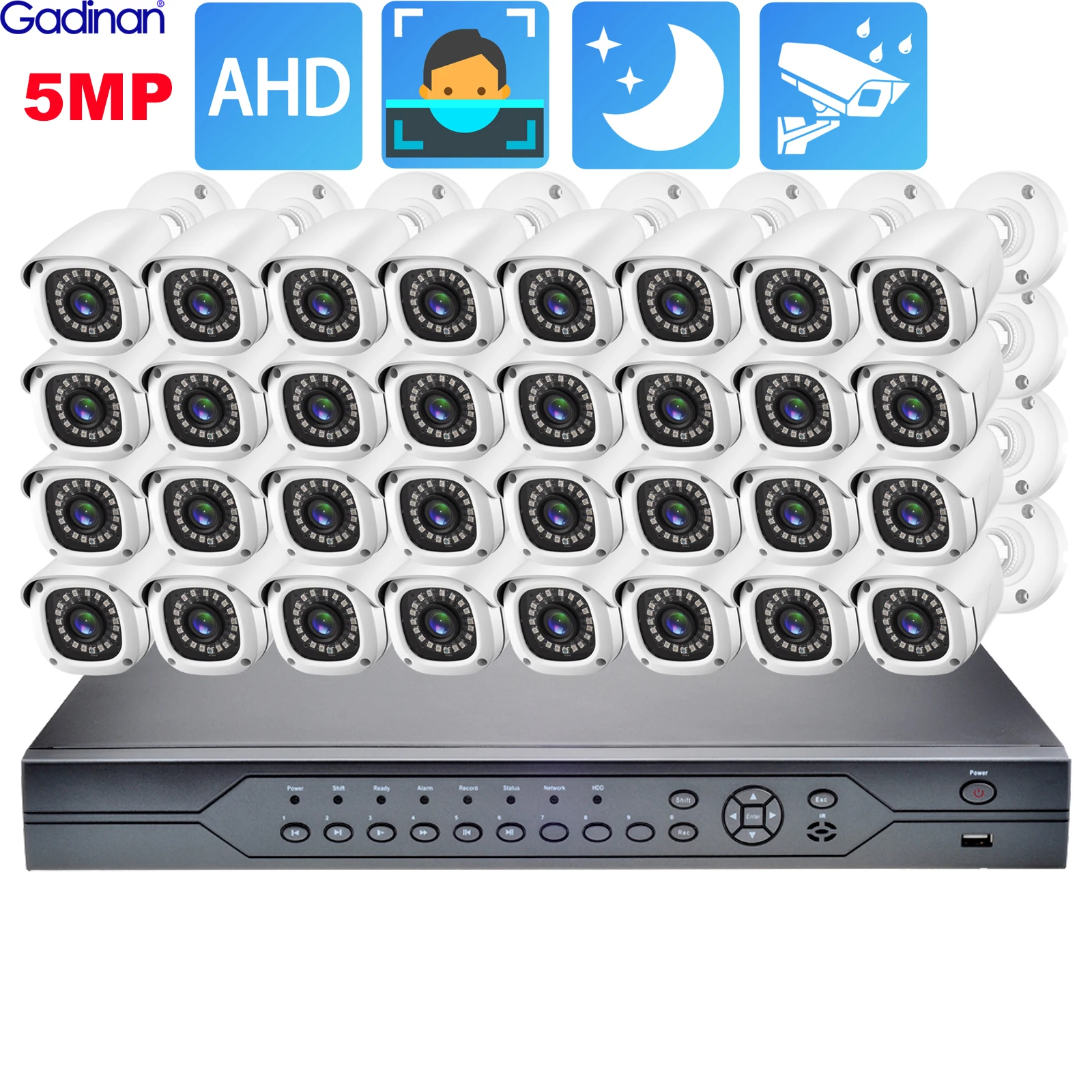 H-265-32CH-5M-N-DVR-Kit-32-Channels-HD-5MP-1920P-Outdoor-Waterproof ...