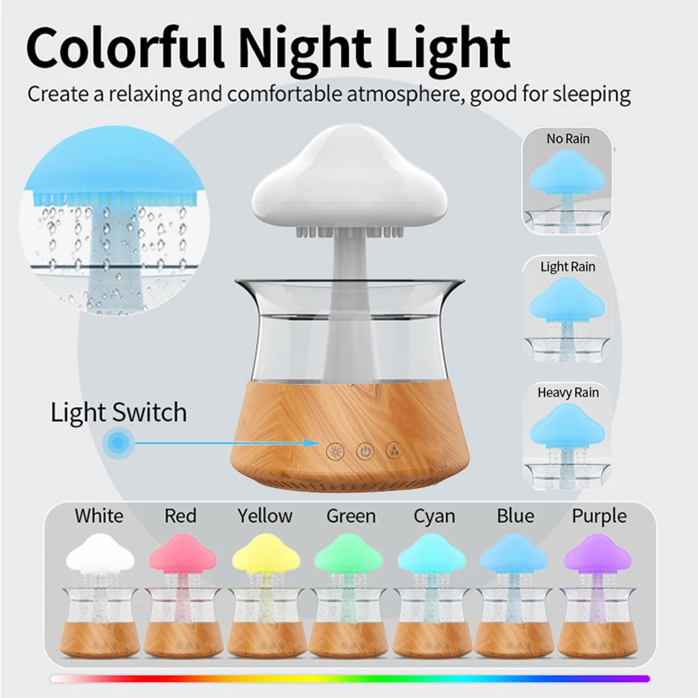 300ml-450ml-Mushroom-Air-Humidifier-Aroma-Diffuser-Rain-Cloud ...