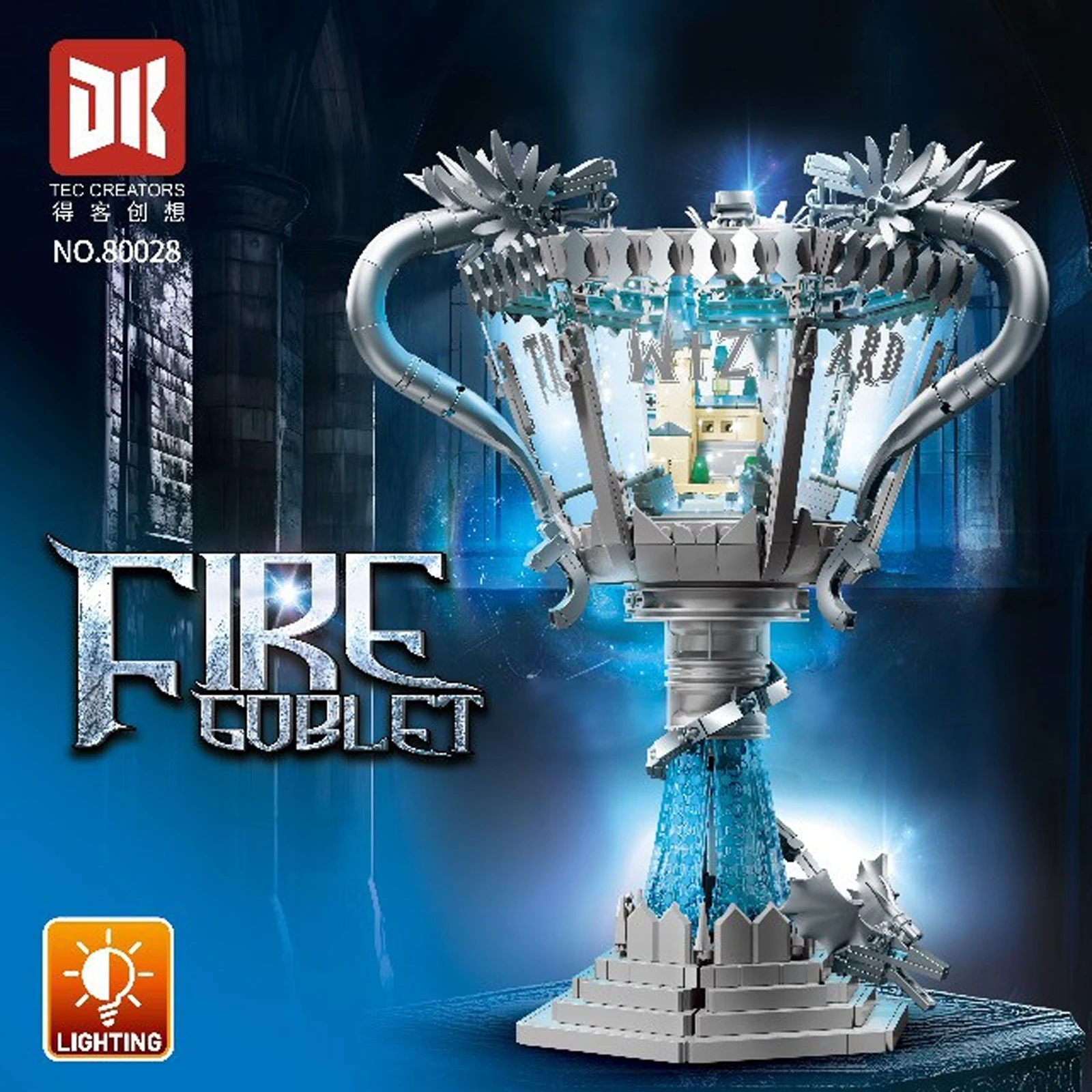 80028 1169pcs Goblet with Light Building Blocks Model Small Particle ...