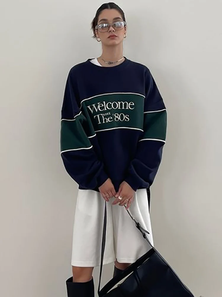 HOUZHOU-Sudadera-Vintage-de-manga-larga-para-mujer-jersey-de-gran-tama ...