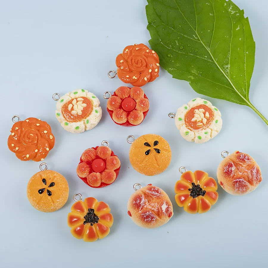 10Pcs-Simulated-Bread-Cake-Resin-Charms-Cute-Food-Crafts-Pendants-for ...