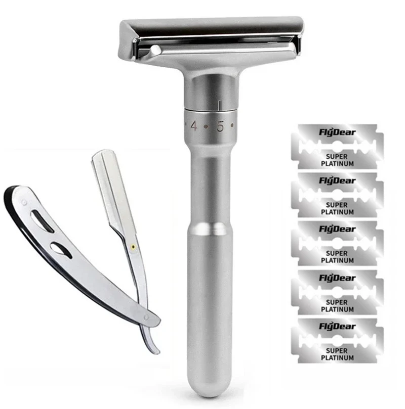 Adjustable-Safety-Razor-Men-s-Professional-Manual-Shaver-Straight-Edge ...