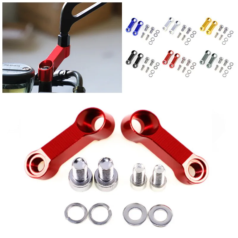 Motorcycle-Rearview-Mirror-Extension-Mount-Bracket-Holder-Universal-8 ...