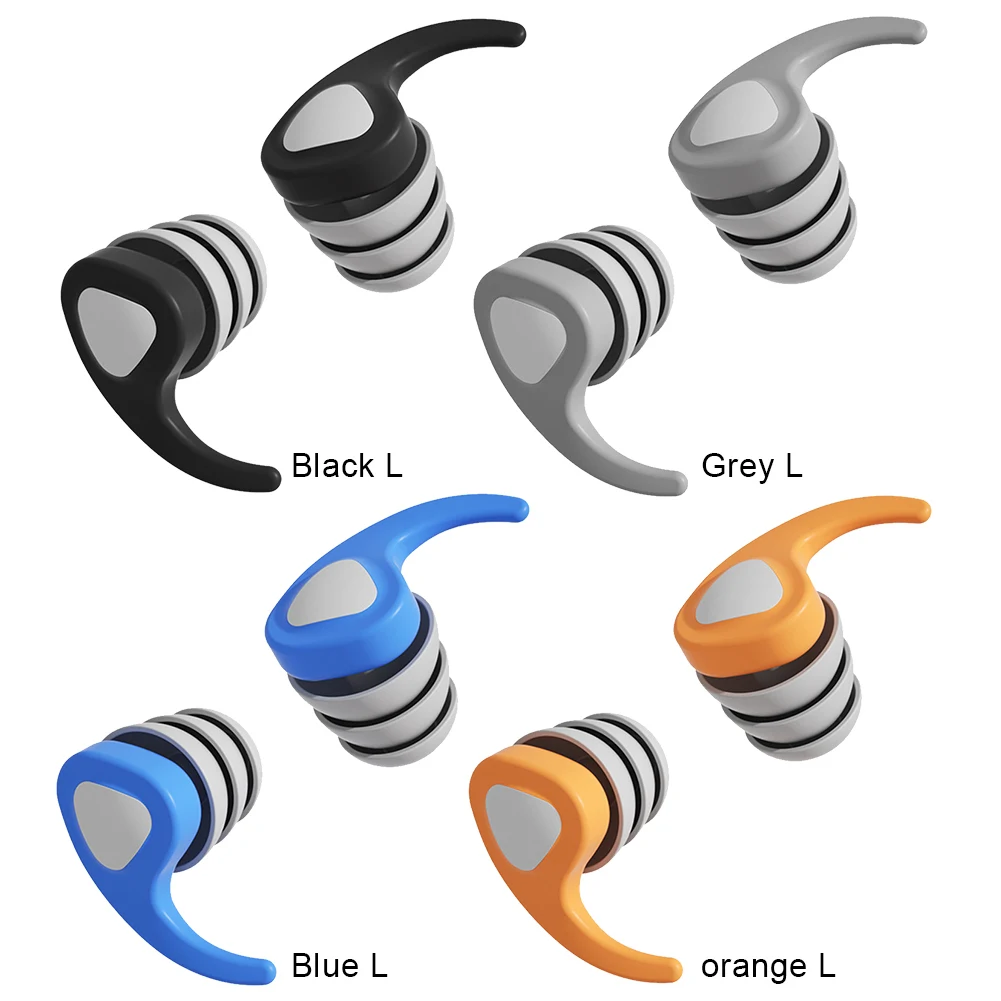 Silicone-Ear-Protection-Earplugs-Reusable-Waterproof-Soundproof-Ear ...