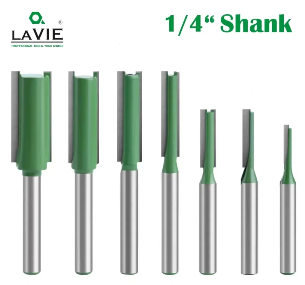 LAVIE-1pc-1-4mm-Shank-Straight-Bit-Tungsten-Carbide-Double-Flute-Router ...