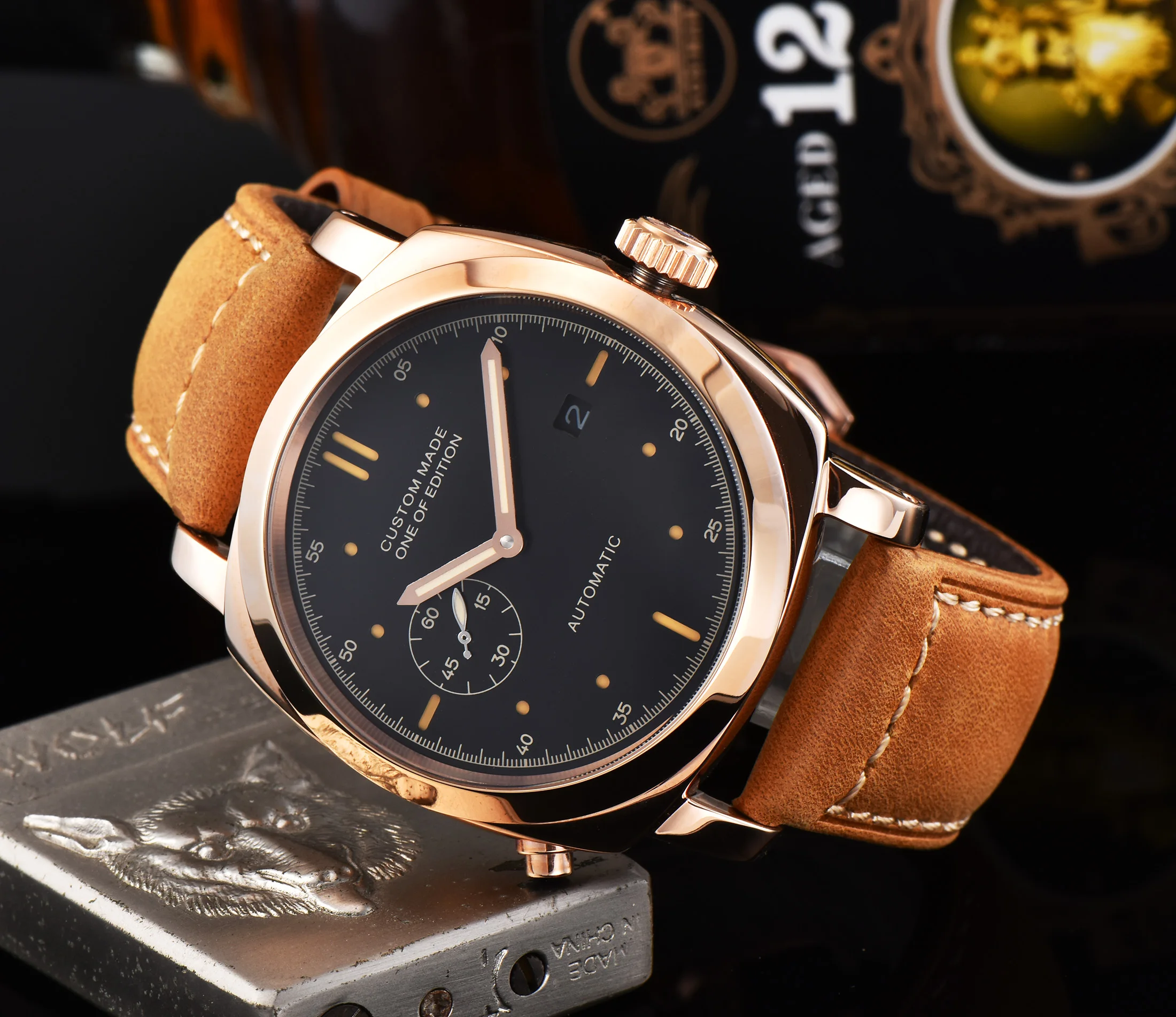 Dwayne-Campbell-logo-44mm-Men-s-watches-watch-case-stainless-steel-case-for-ST2555-Movement ...