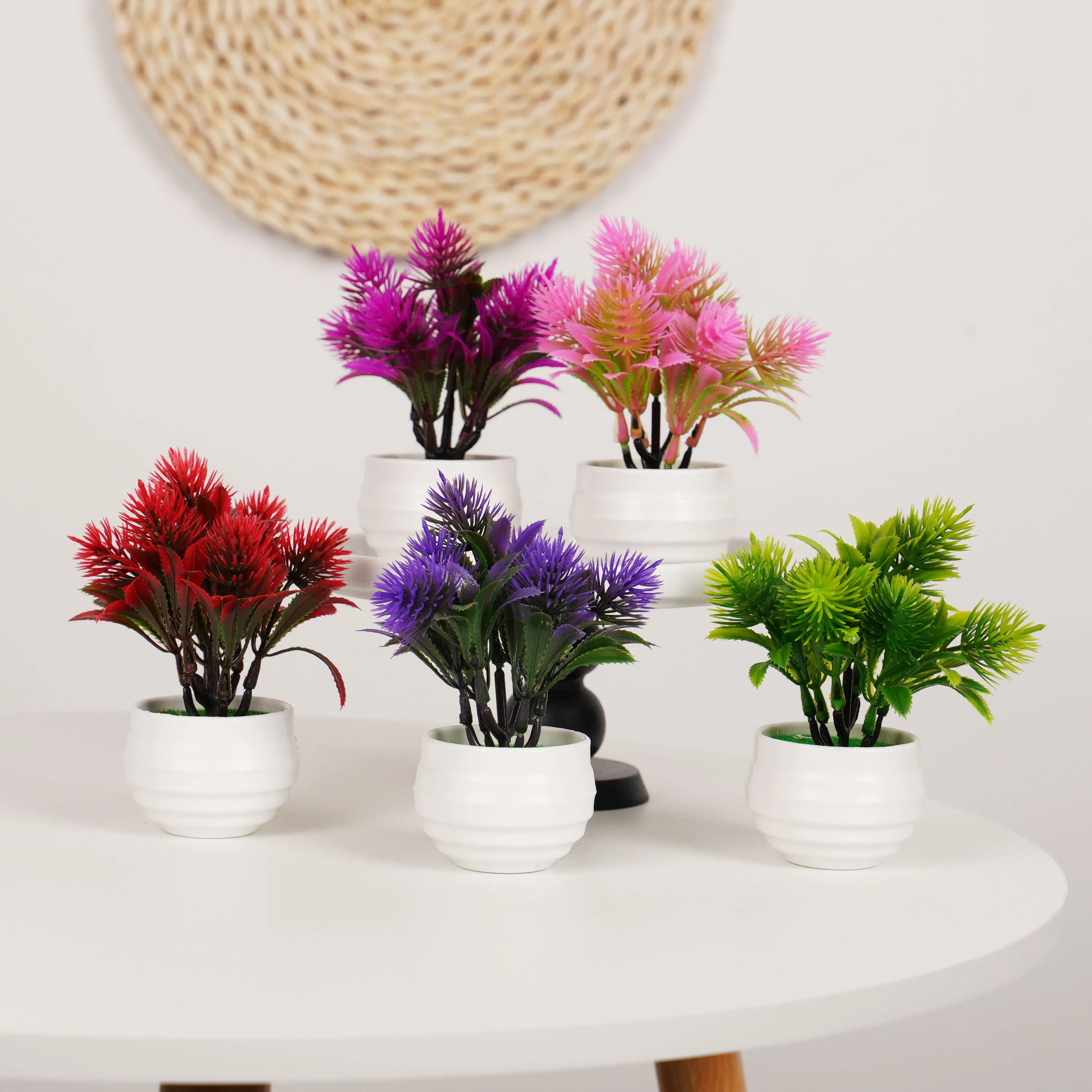 Artificial Mini Plants Bonsai Small Simulated pinecone Pot Plants Fake ...