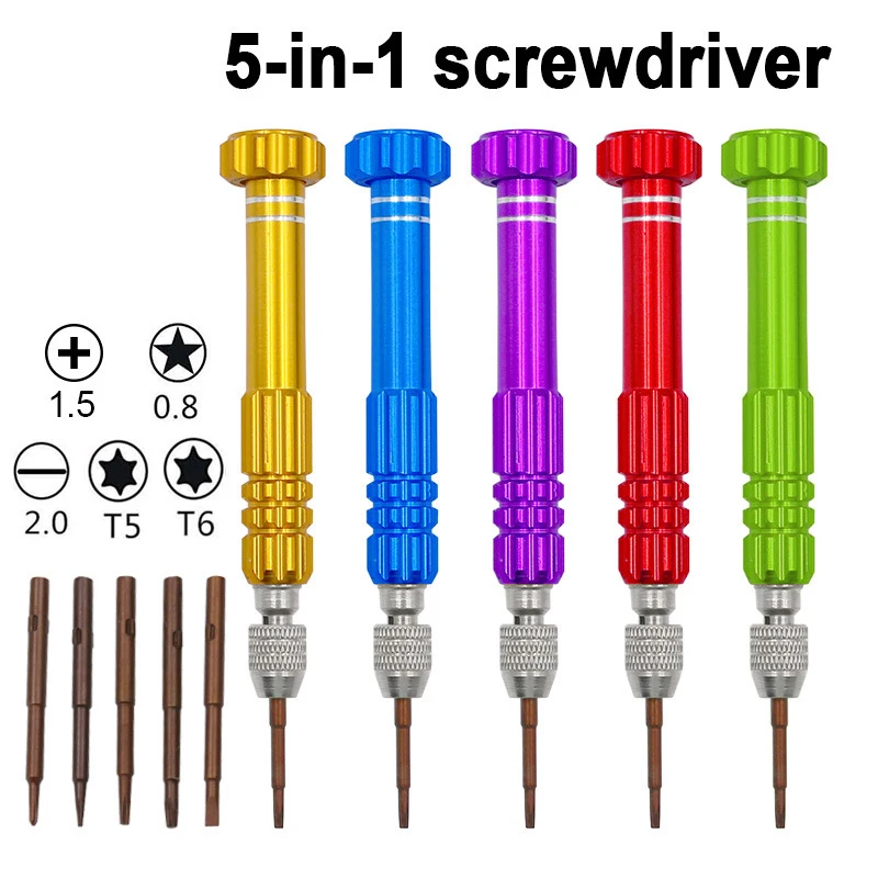 5-In-1-Screwdriver-Set-Mini-Portable-Phillips-Slotted-Hex-Pozidriv ...