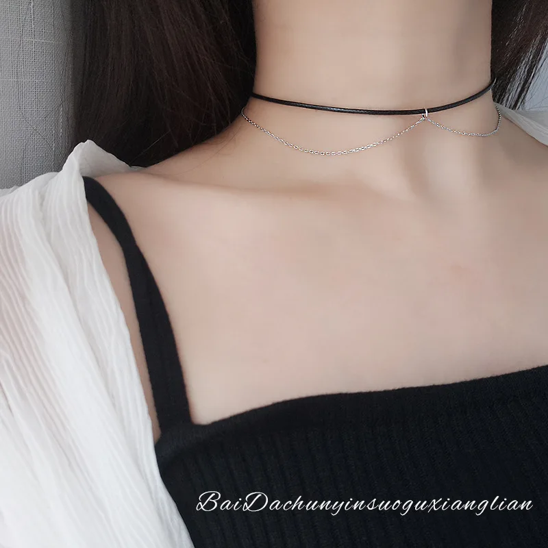 Chic-925-Sterling-Silver-Necklace-for-Women-Ins-Cold-Wind-Style-with ...