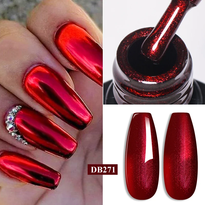 Mtssii-Metal-Gel-Nail-Polish-Red-Rose-Mirror-Enamel-Gel-Uv-Led-Semi ...