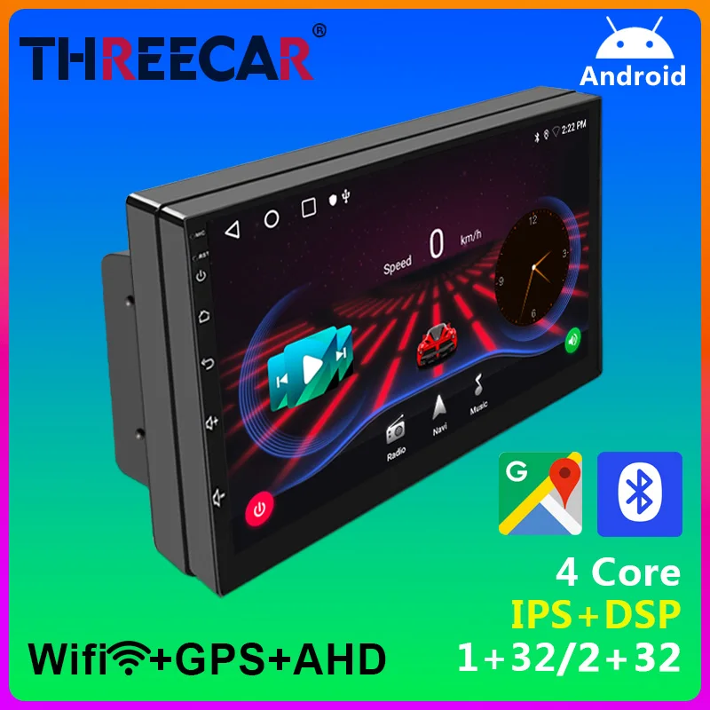 2 din rádio do carro android 7 9 10 Polegada ips tela multimídia jogador bluetooth dsp estéreo ...