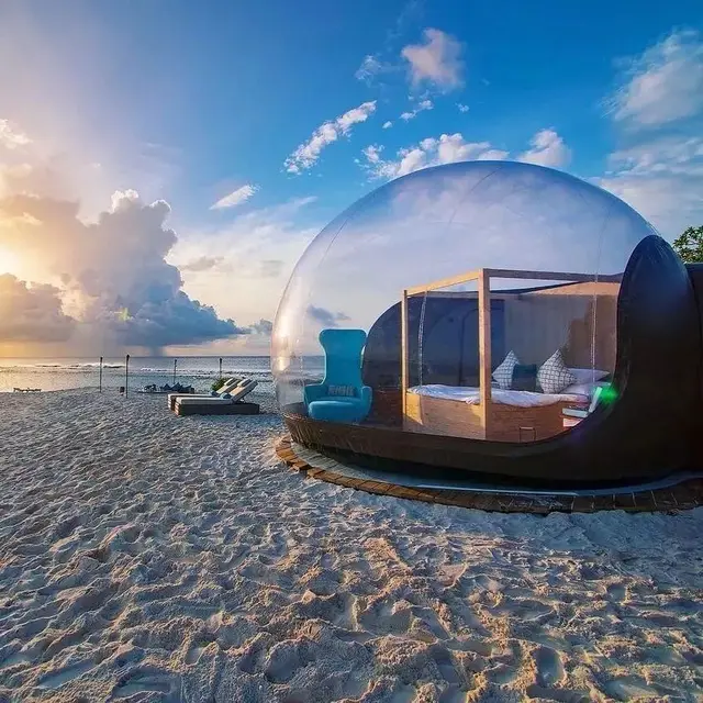 Outdoor Camping Transparent Inflatable Bubble Tent Spherical Clear ...