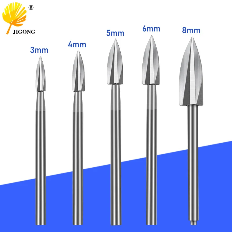 Wood Carving Bits Rotary Tool | Wood Carving Tools 3mm Shank - 5pcs ...
