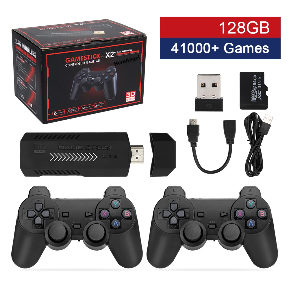 NEW-Upgrade-X2-PLUS-Gamestick-3D-Retro-Video-Game-Console-Wireless ...
