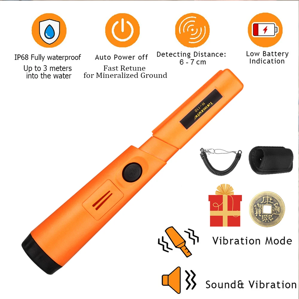 New-TC-110-handheld-Metal-detector-pointer-Pinpoint-GP-portable-360 ...