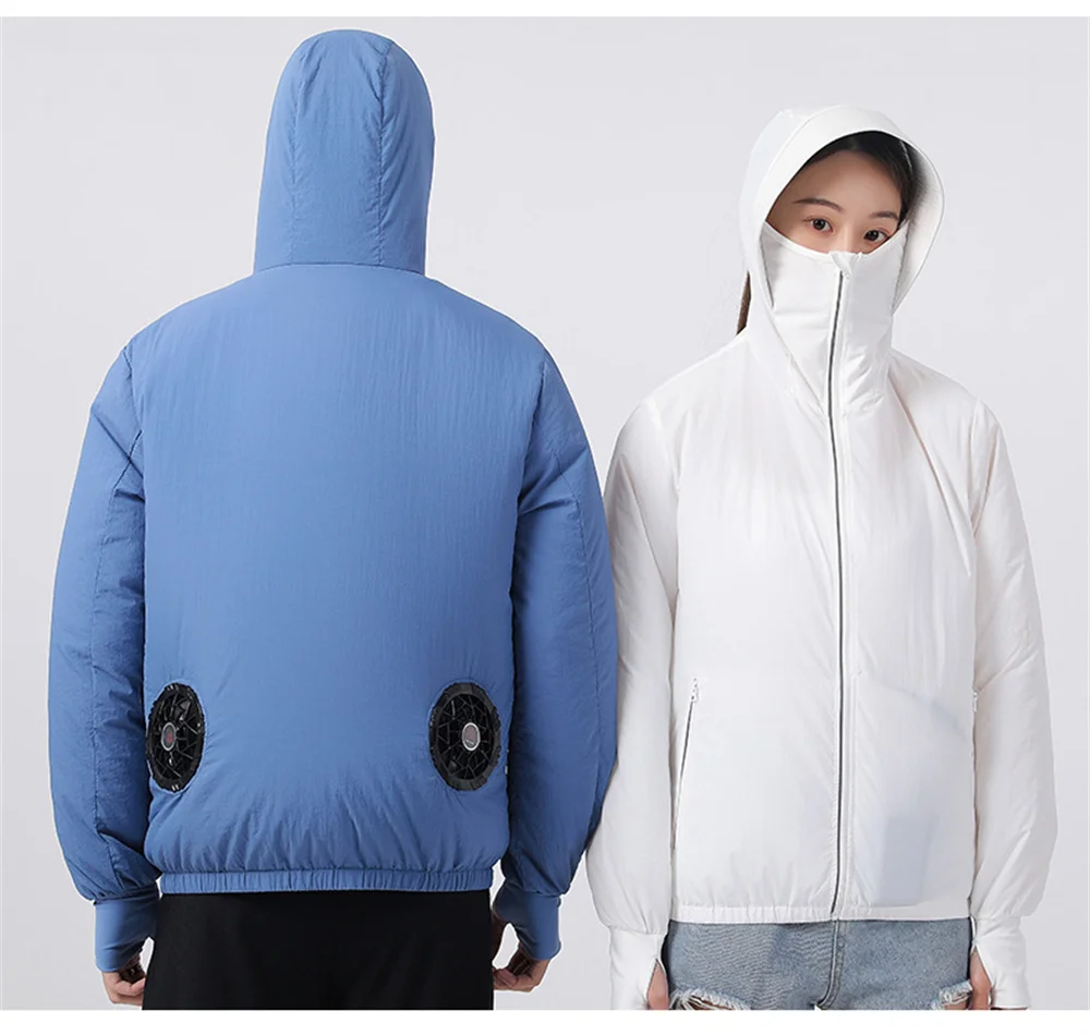 2023 Cooling Air Conditioning Clothes Couples Skin Clothes With Fan ...
