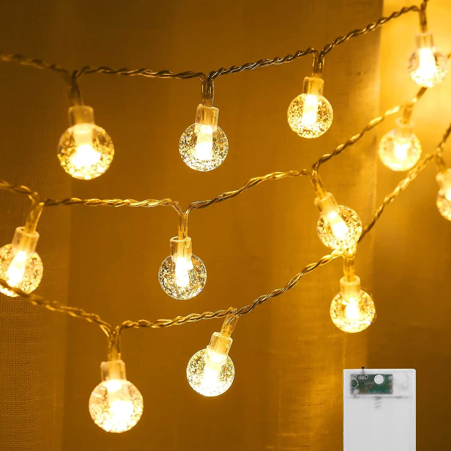 USB-Battery-Powered-Crystal-Ball-LED-String-Lights-1-5M-3M-6M-Fairy ...