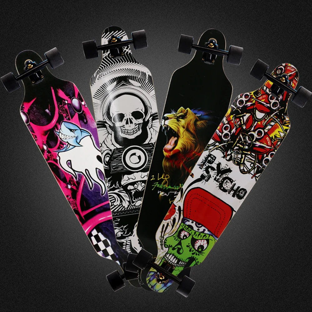 104CM-Skateboard-Beginner-Kids-Adults-Cartoon-Skateboard-Maple-Wood ...