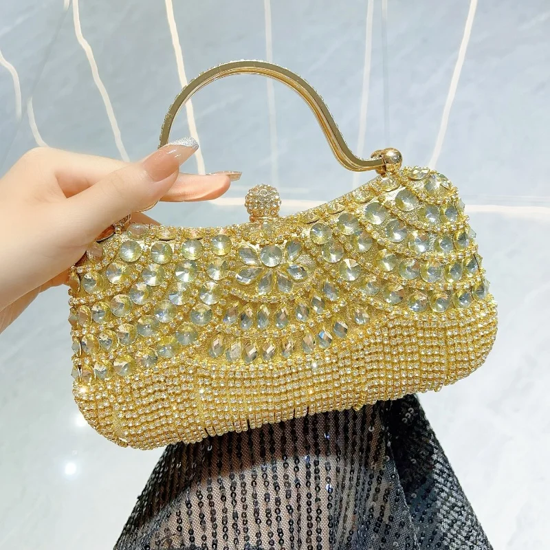 High Luxury Tassels Design Sparkling Women's Handbag Wedding Handbag ...