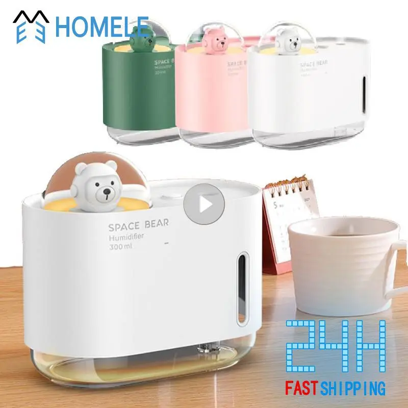 300ML Cartoon Space Bear Shape Air Spray Humidifier Usb Interface Mini ...