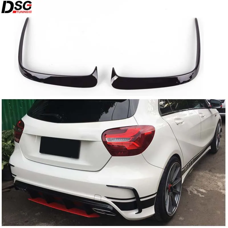 W176 Rear Bumper Canards Abs Splitter Lips For W176 A Class A45 & Sport ...