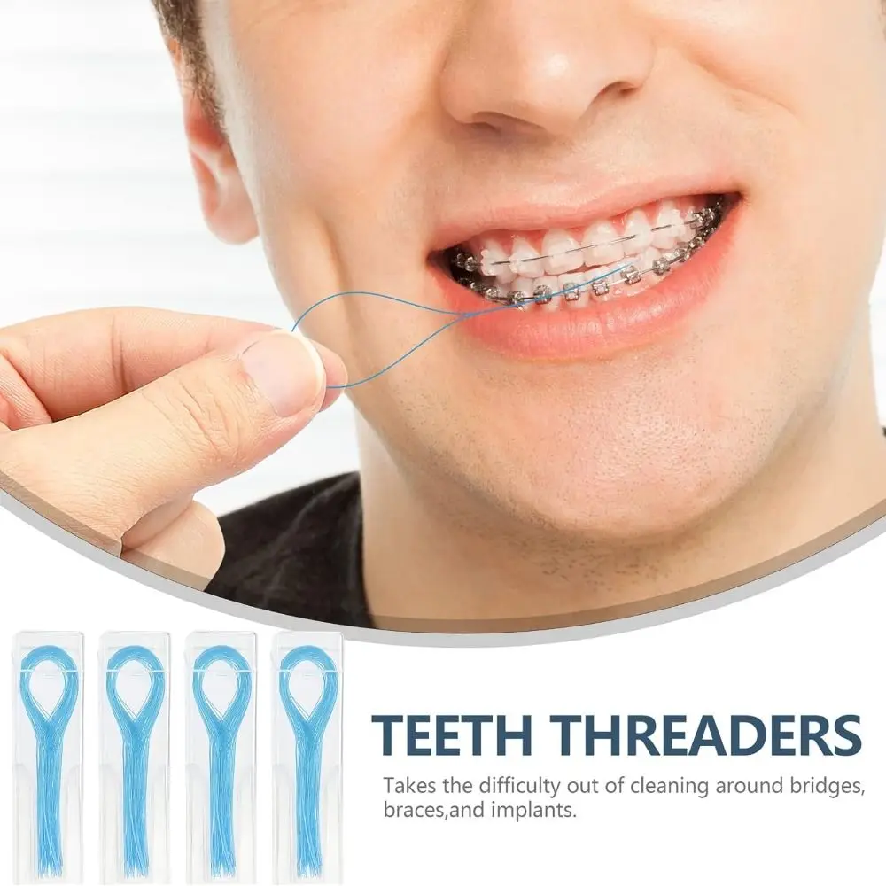 Nylon Loop Design Dental Floss Threaders Interdental Orthodontic ...