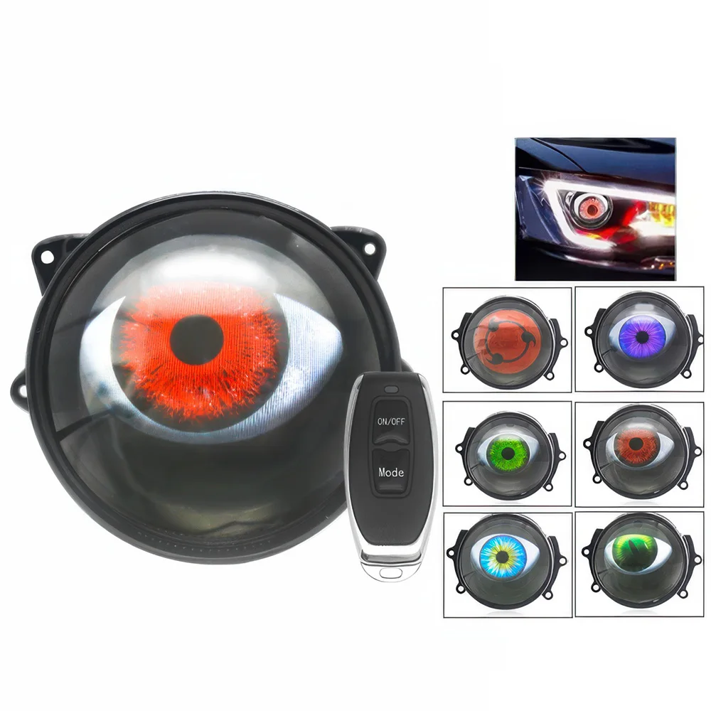 3 Inch Car Devil Eyes Lens Lights 12-36V Demon Red Eye Dynamic ...